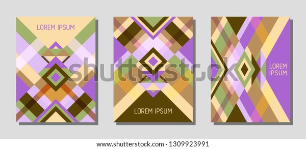 Collection Cover Page Layouts Vector Templates Stock Vector (Royalty ...