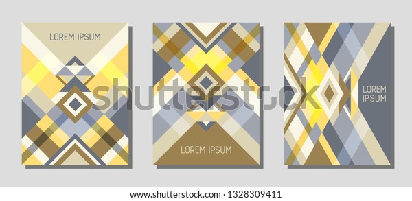 Collection Cover Page Layouts Vector Templates Stock Vector (Royalty ...