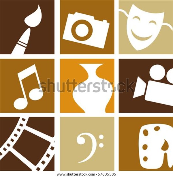 Collection Creative Arts Icons 库存矢量图（免版税）57835585 | Shutterstock