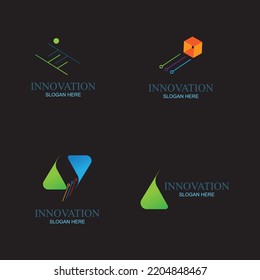 Collection Creative Innovation Modern Technology Logos Stock Vector ...