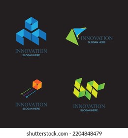Collection Creative Innovation Modern Technology Logos Stock Vector ...