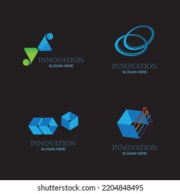 Collection Creative Innovation Modern Technology Logos Stock Vector ...