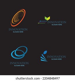 Collection Creative Innovation Modern Technology Logos Stock Vector ...