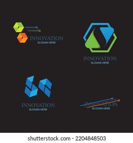 Collection Creative Innovation Modern Technology Logos Stock Vector ...