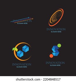 Collection Creative Innovation Modern Technology Logos Stock Vector ...