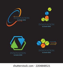 Collection Creative Innovation Modern Technology Logos Stock Vector ...