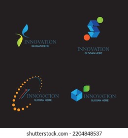 Collection Creative Innovation Modern Technology Logos Stock Vector ...