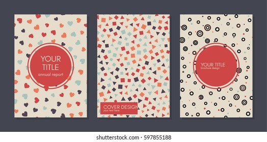 Collection Creative Universal Cards Beautiful Backgrounds Stock Vector ...