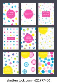 Collection Creative Universal Cards Beautiful Backgrounds Stock Vector ...