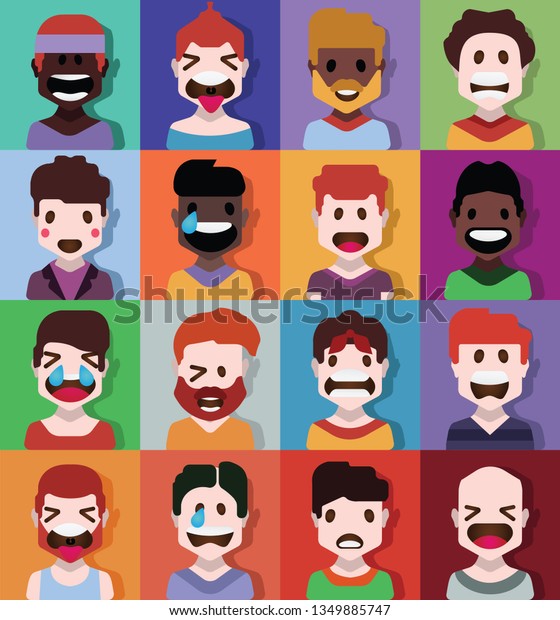 Collection Cute Avatars 2 Stock Vector (Royalty Free) 1349885747 ...