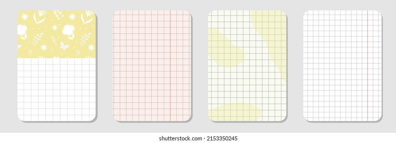 Collection Cute Note Paper Cage Illustrations Stock Vector (Royalty ...