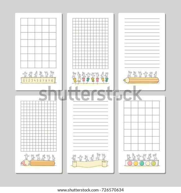 Collection Cute Notes Cards Stickers Tags Stock Vector (Royalty Free ...
