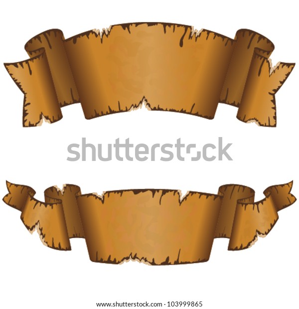 Collection Different Dirty Old Ribbon Ragged Stock Vector (Royalty Free ...