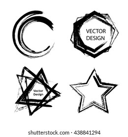 Collection Different Geometric Shapes Logo Label Stock Vector (Royalty ...