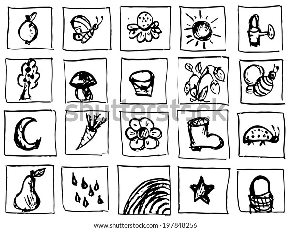 Collection Different Ink Icons Symbols Stock Vector (Royalty Free ...