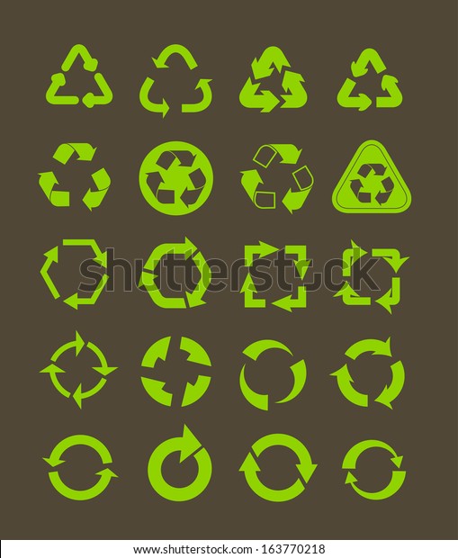 Collection Different Recycle Icons Stock Vector (Royalty Free ...