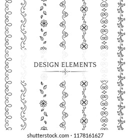 Collection Divider Design Element Vectors Stock Vector (Royalty Free ...