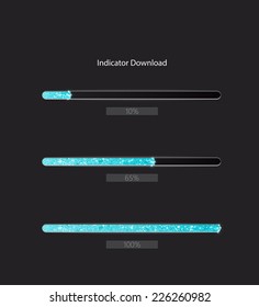 Collection Download Bars Blue Indicator Stock Vector (Royalty Free ...