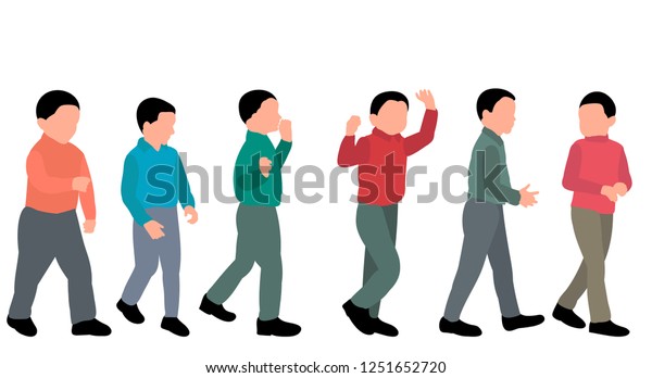Collection Faceless Children Stock Vector (Royalty Free) 1251652720