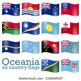 Flags Ocean On White Background Stock Vector (Royalty Free) 260703155