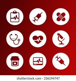 Collection Flat Vector Medical Icons Stock Vector (Royalty Free ...