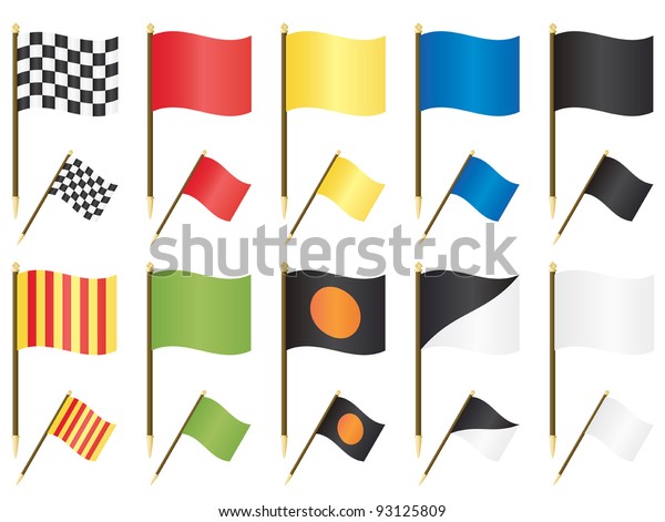 Collection Formula One Racing Flags Isolated Stock Vector (Royalty Free ...