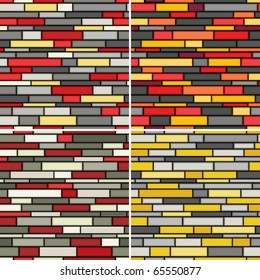Collection Four Seamless Abstract Wall Patterns Stock Vector (Royalty ...
