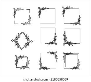 Collection Frame Border Silhouette Stock Vector (Royalty Free ...