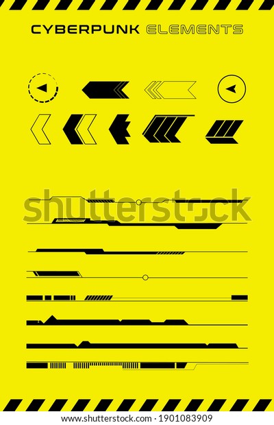 Collection Futuristic Vector Elements Layout Interface Stock Vector ...
