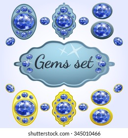 Collection Gems Banners Stock Vector (Royalty Free) 345010466