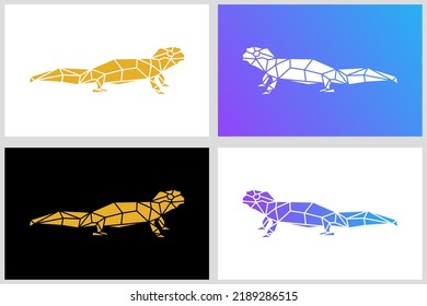 Collection Geometric Gecko Logo Icon Vector Stock Vector (Royalty Free ...