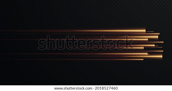 Collection Gold Speed Lines Isolated Gold Stock Vector (Royalty Free ...