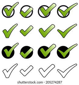 Collection Green Hooks Stock Vector (Royalty Free) 205274287 | Shutterstock