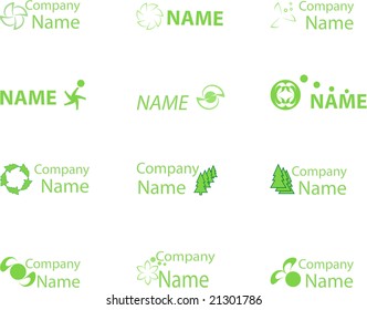 Collection Green Icons Design Stock Vector (Royalty Free) 21301786 ...