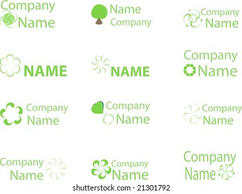Collection Green Icons Design Stock Vector (Royalty Free) 21301792 ...