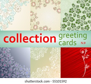 Collection Greeting Cards Stock Vector (Royalty Free) 55101571