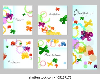 Collection Greeting Cards Abstract Background Your Stock Vector ...