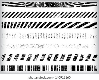 Collection Grunge Borders Stock Vector (Royalty Free) 140916160 ...