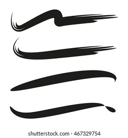 Collection Hand Drawn Lines Brush Lines 스톡 벡터(로열티 프리) 467329754 ...
