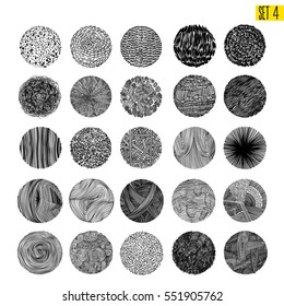 Collection Hand Drawn Textures Vector Illustration Stock Vector ...