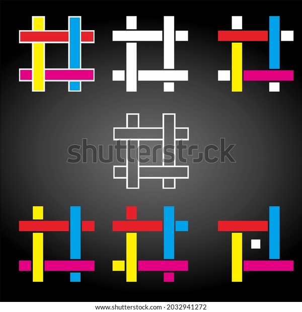Collection Hash Sign Vector Designs On Stock Vector (Royalty Free ...