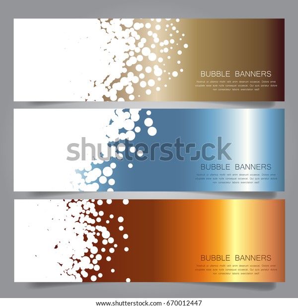 Collection Headers Bubble Design Stock Vector (Royalty Free) 670012447 ...