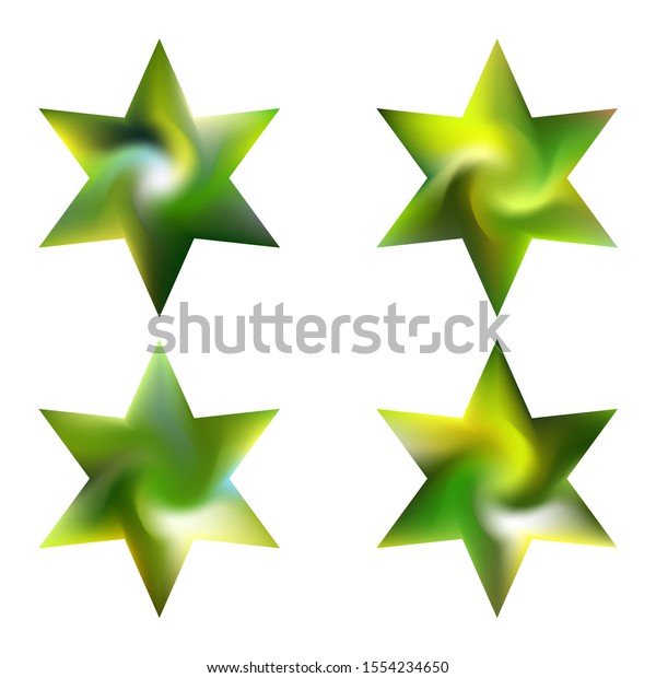 Collection Hexagram Colored Backgrounds Hand Drawn Stock Vector ...