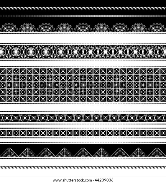 Collection Highly Detailed Lace Stock Vector (Royalty Free) 44209036
