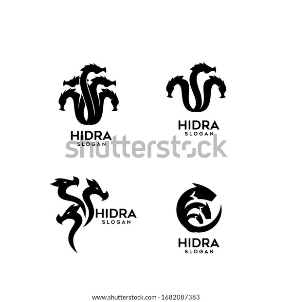 Collection Hydra Logo Black Icon Design Stock Vector (Royalty Free ...