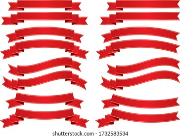 Complete Set Banners Ribbons Stock Vector (Royalty Free) 96321257