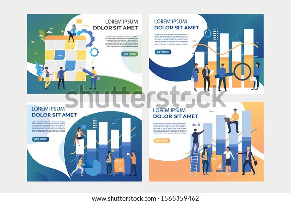 Collection Images People Analysing Graph Doing 库存矢量图（免版税）1565359462