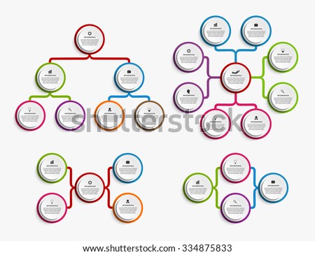 Collection Infographic Design Organization Chart Template Stock Vector ...