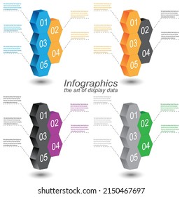 Collection Infographic Idea Display Information Ranked Stock Vector ...