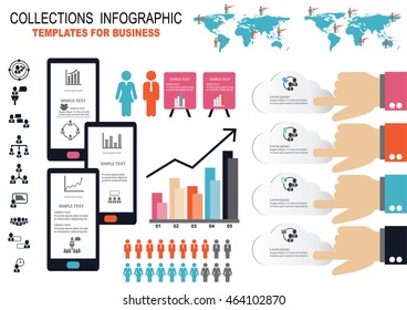 Collection Infographic People Elements Businessvector Illustration ...